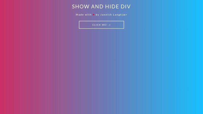 Smoothest Show/Hide div
