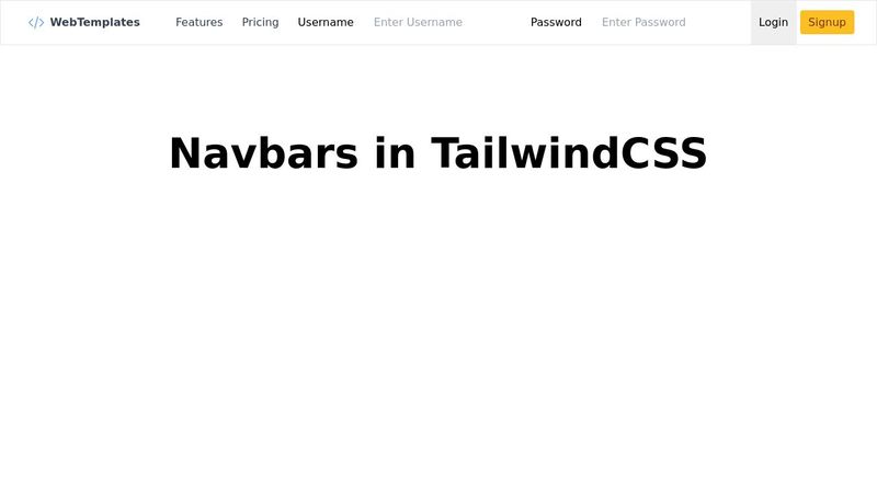 Navbar TailwindCSS