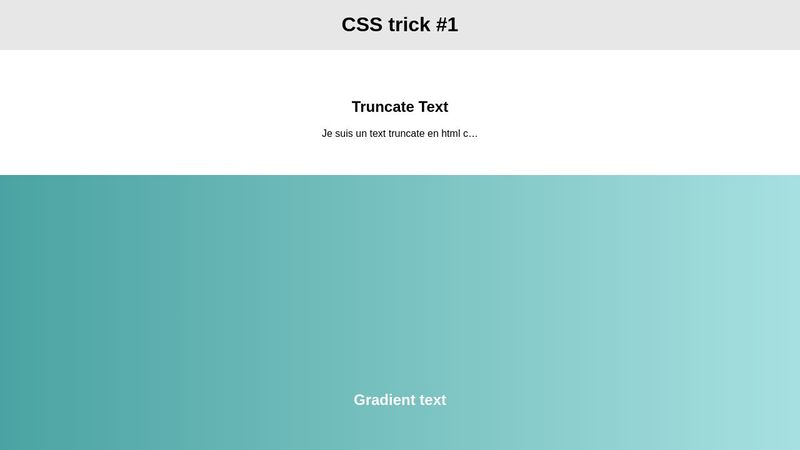 CSS TRICK #1