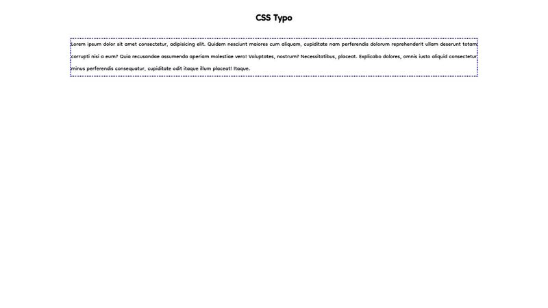 CSS lesson 5 - Typography