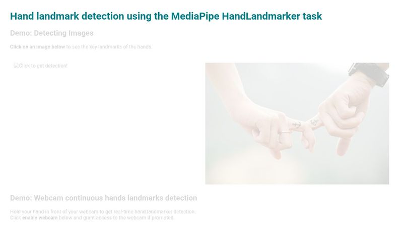 MediaPipe HandLandmarker Task for web