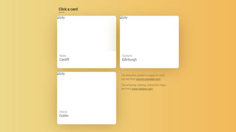 Card grid, hover effect & 3d maps