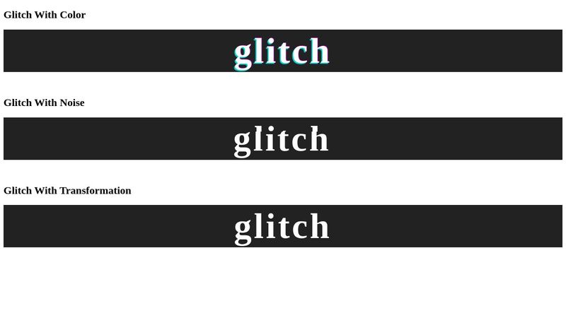 CSS Text Glitch Effect Generator