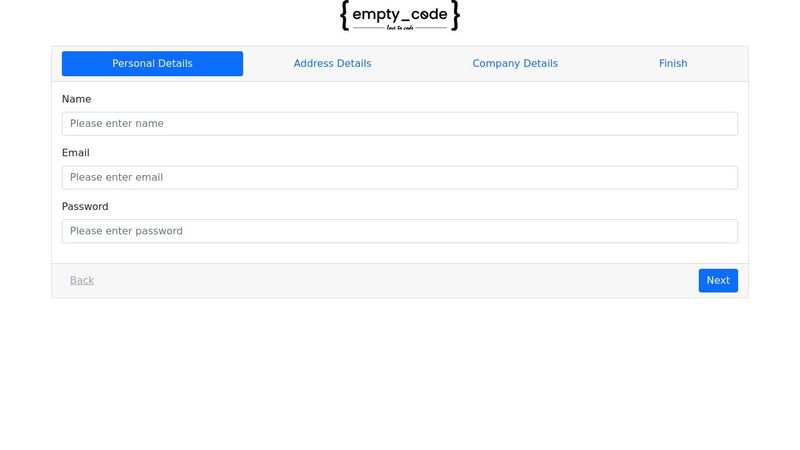 Multi Step Form or Wizard in Bootstrap 5 | Empty Code