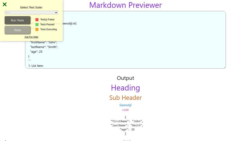 Markdown Previewer