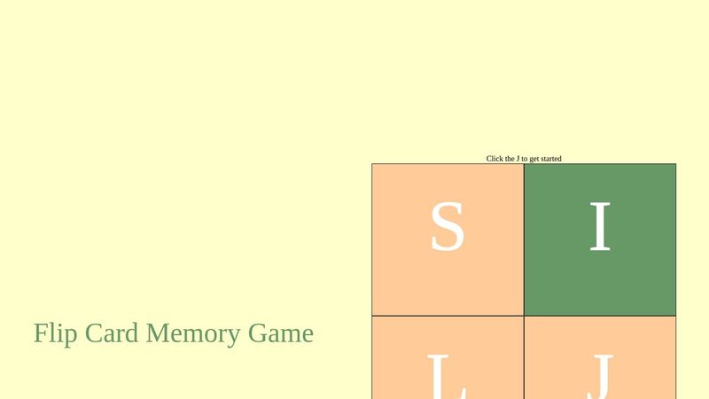 Flip - card memory game.