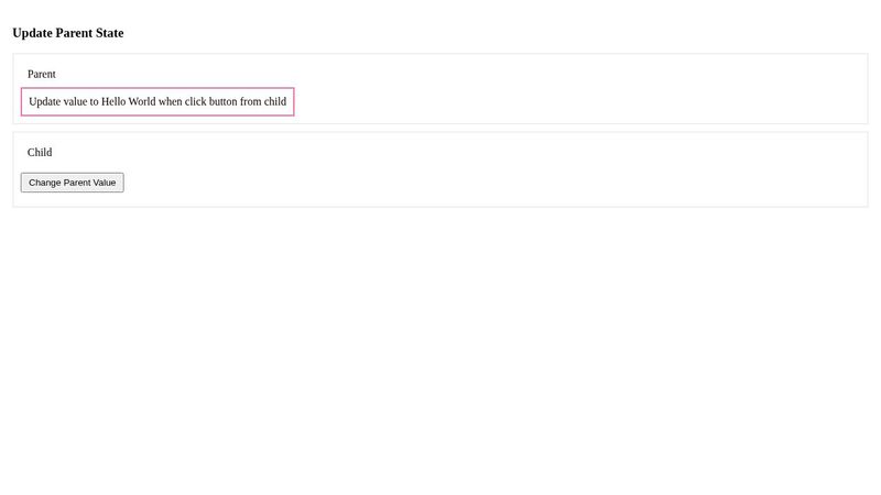 React Coding - Update Parent State
