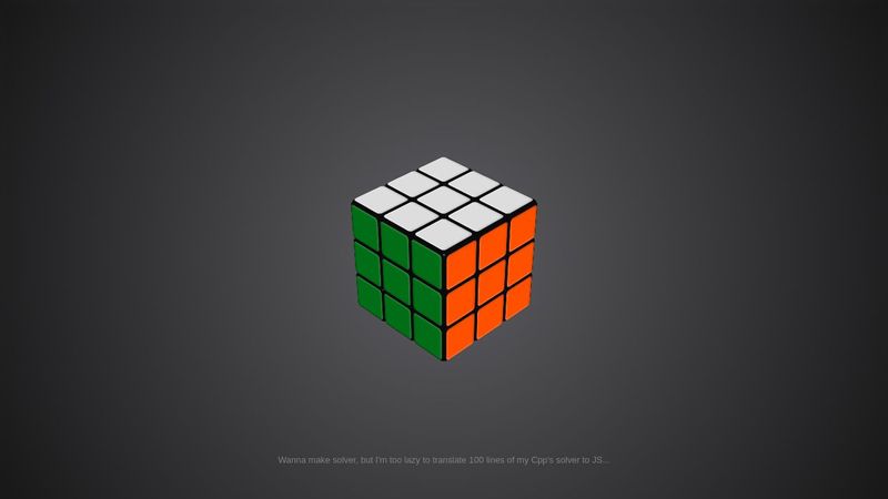 Rubik's cube in Javascript