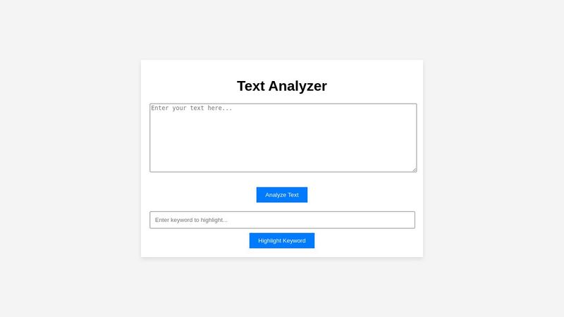 Day 9: Text Analyzer