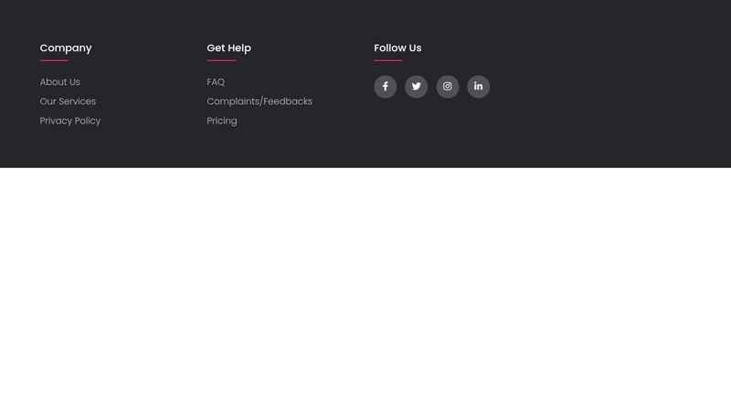 footer design html css