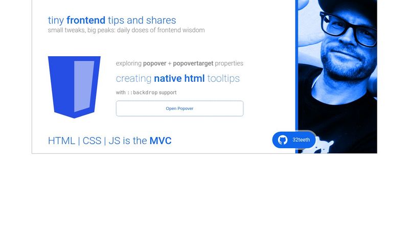 tiny frontend tips and shares - popover + popovertarget