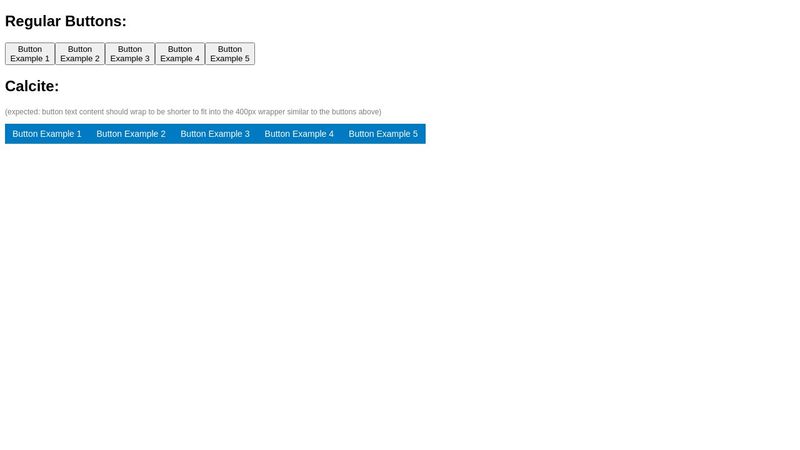 Calcite Buttons do not work within flex like regular HTML buttons