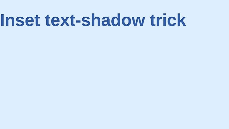 Inset text shadow