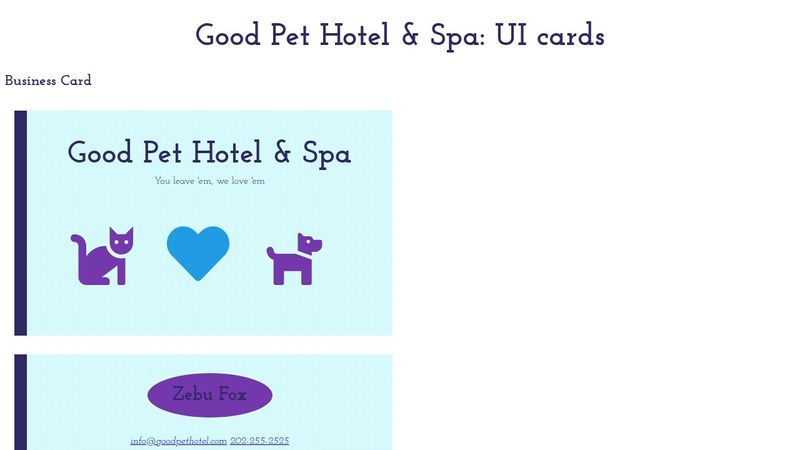 CSS Box Exercise template