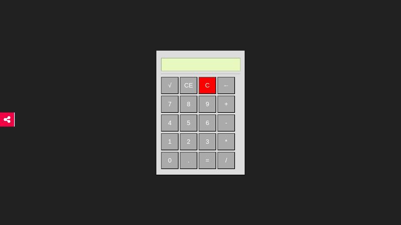 Simple Calculator Developed With Html5css3 And Javascript 7476