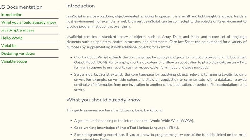 Technical Documentation Page