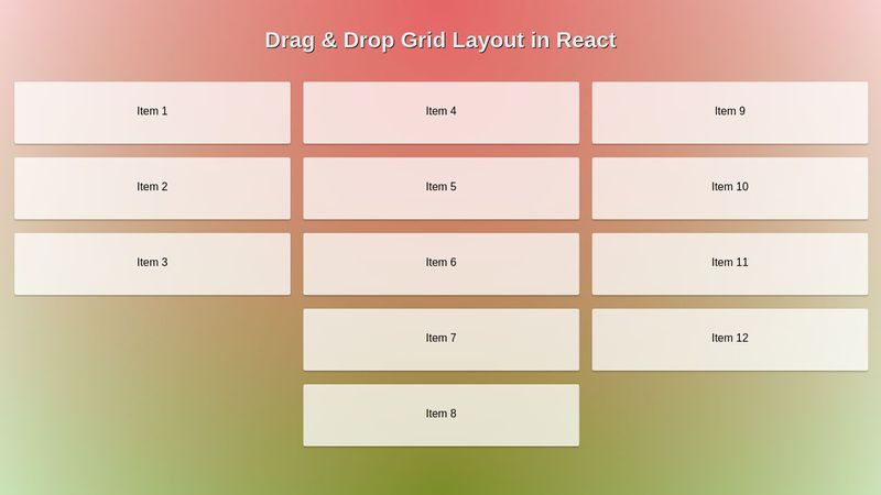 Drag & Drop Grid Layout in React