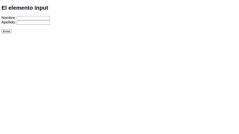 Html Form Input Element
