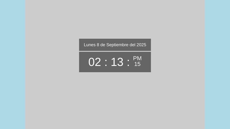 Reloj con HTML, CSS y JavaScript