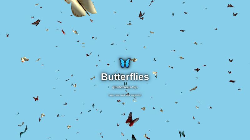 ThreeJS Toys - CSS JSS Butterflies