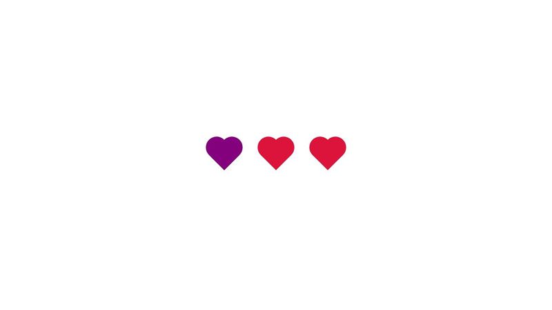 Valentine Hearts - Blinking, Color Changing CSS Animation