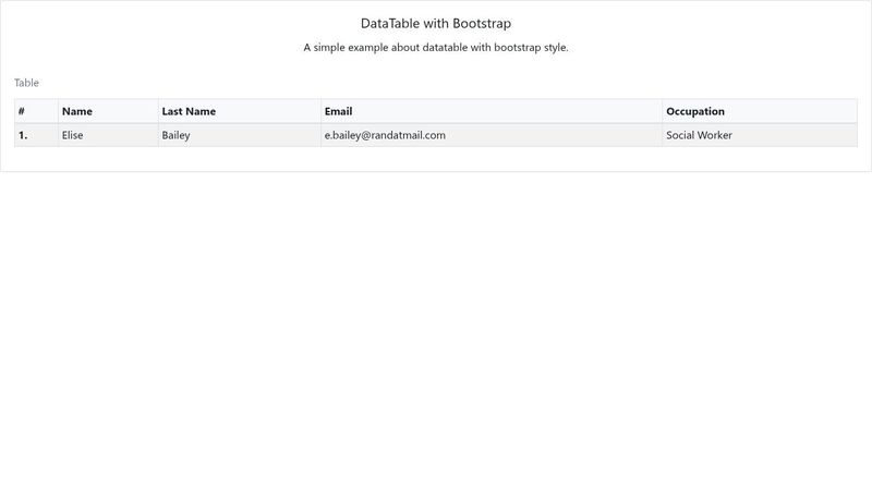 Datatable-bootstrap