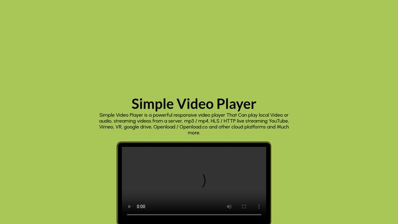 Simple Video Player CSS/Less/PostCSS/Stylus