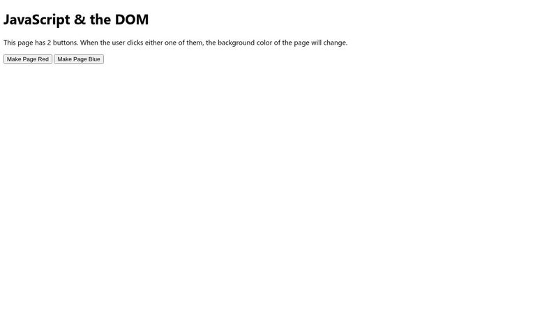 JS & the DOM - Example