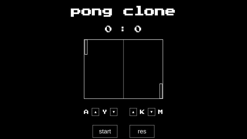 pong clone canvas and java script