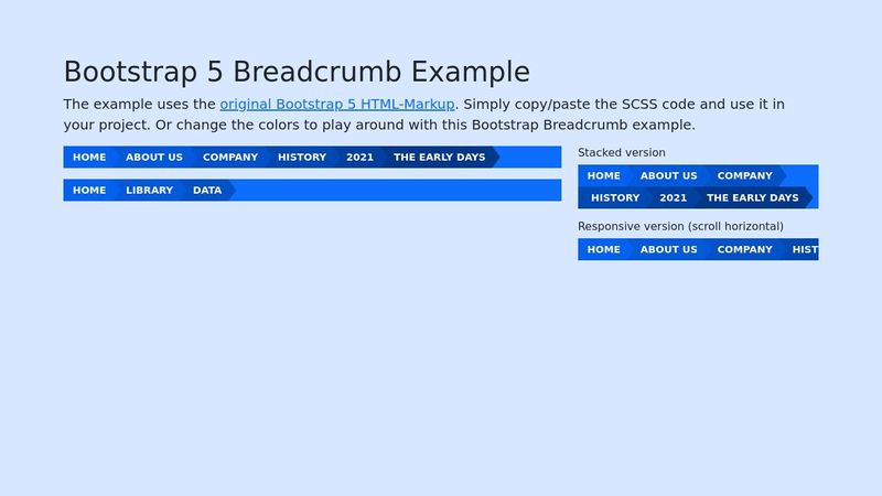 Bootstrap 5 Breadcrumb Example