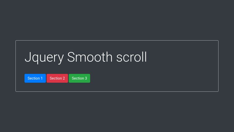 Jquery Smooth Scroll