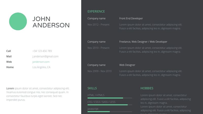 Responsive Resume Template
