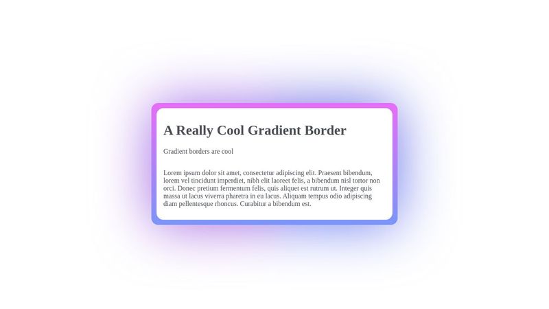Linear Gradient Border