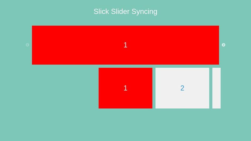 Slick Slider Syncing