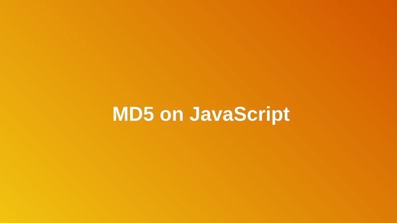 MD5() JavaScript