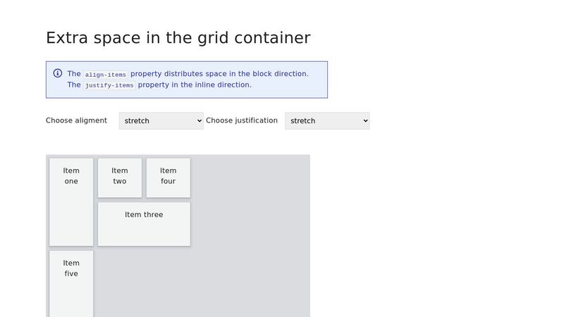 Learn CSS - Extra space in the grid container