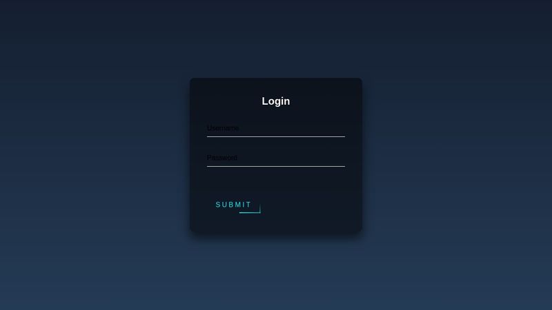 Login Form with floating placeholder and light button