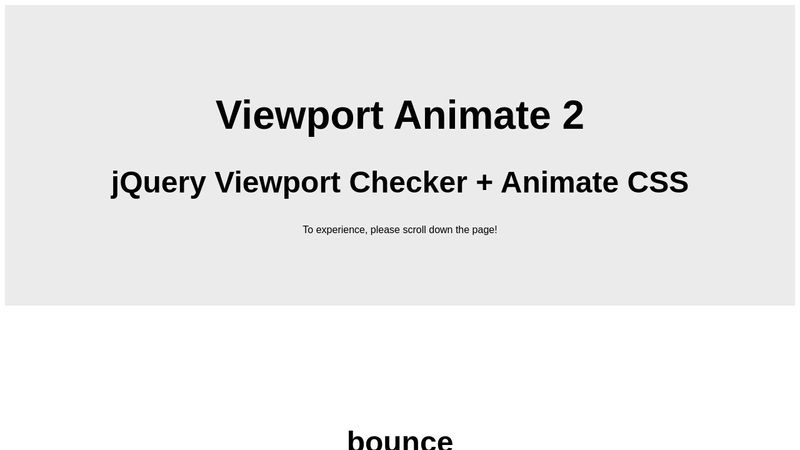Viewport Animate 2 (jQuery Viewport Checker + Animate CSS)