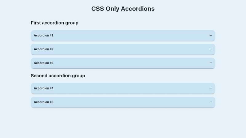 CSS Only Accordion