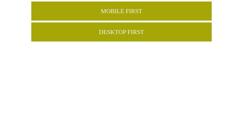 Mobile First Approach Design