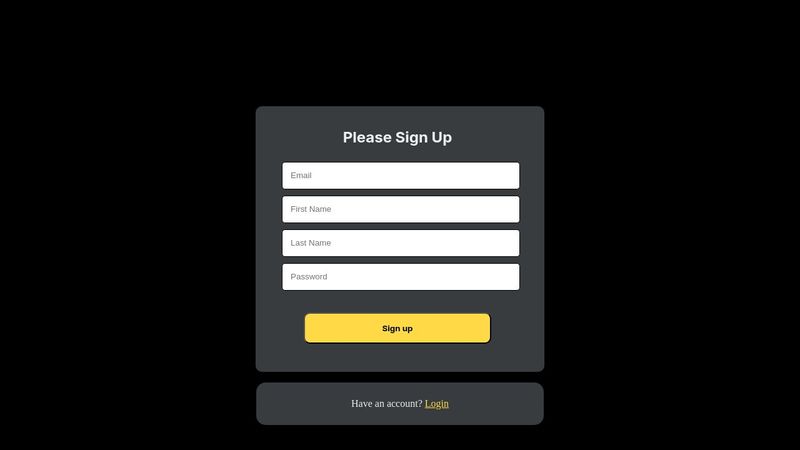 Simple Sign up Page by HTML and CSS