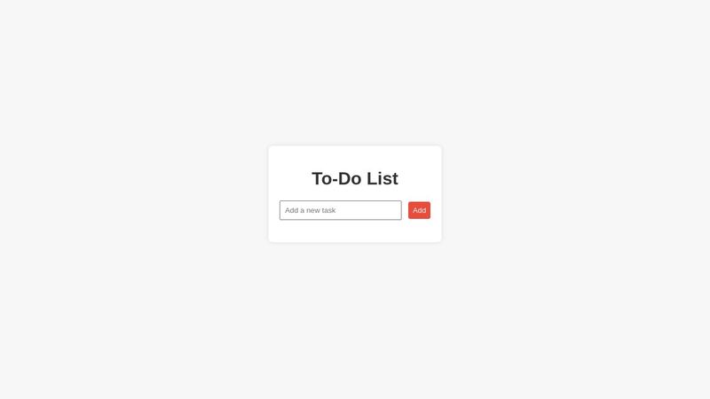 To-Do List Application