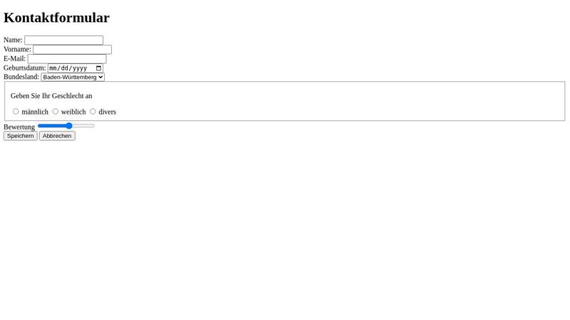 Contact form Date Radio Button Range