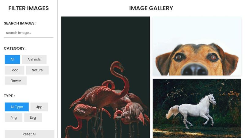 Advance Filterable Image Gallery