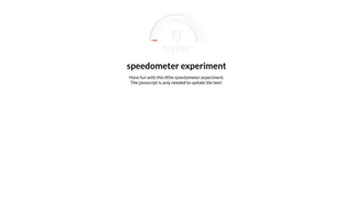 speedometer experiment