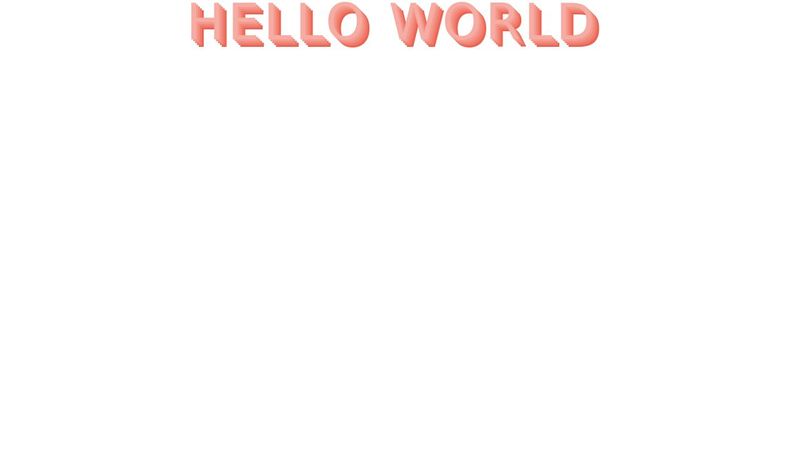 3D Hello World with scss