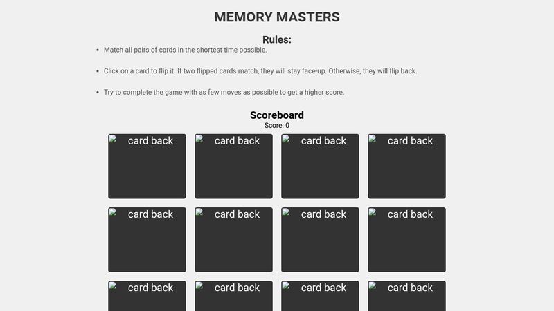 MEMORY GAME