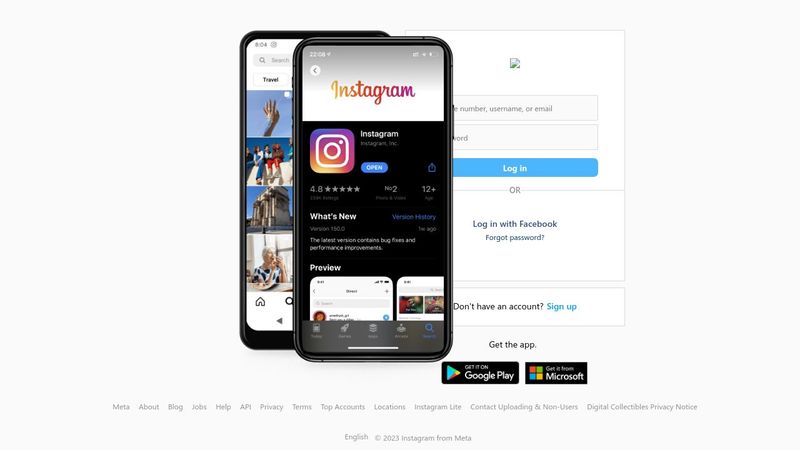 Instagram log in page remake