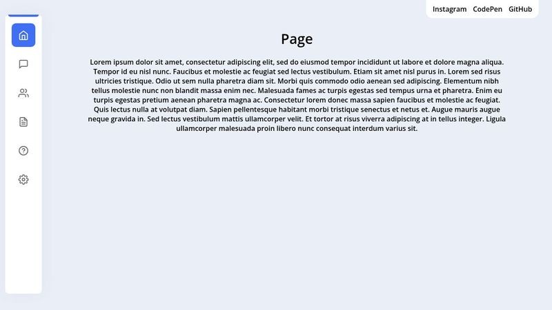 Vertical menu with gooey effect on hover