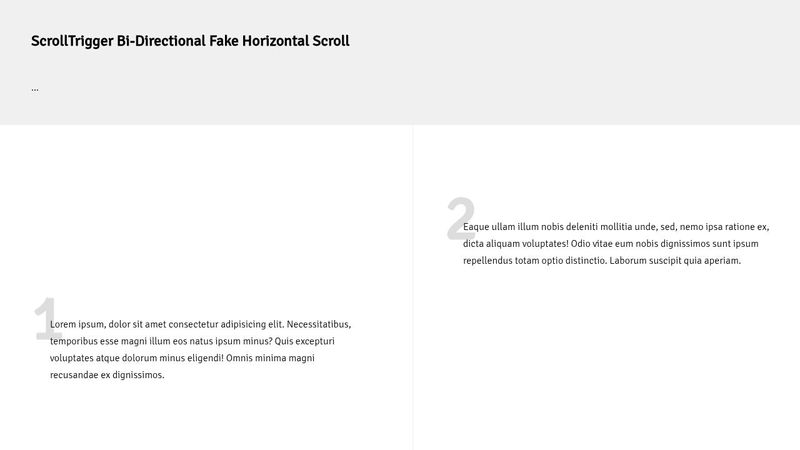 Horizontal Scroll - GSAP ScrollTrigger